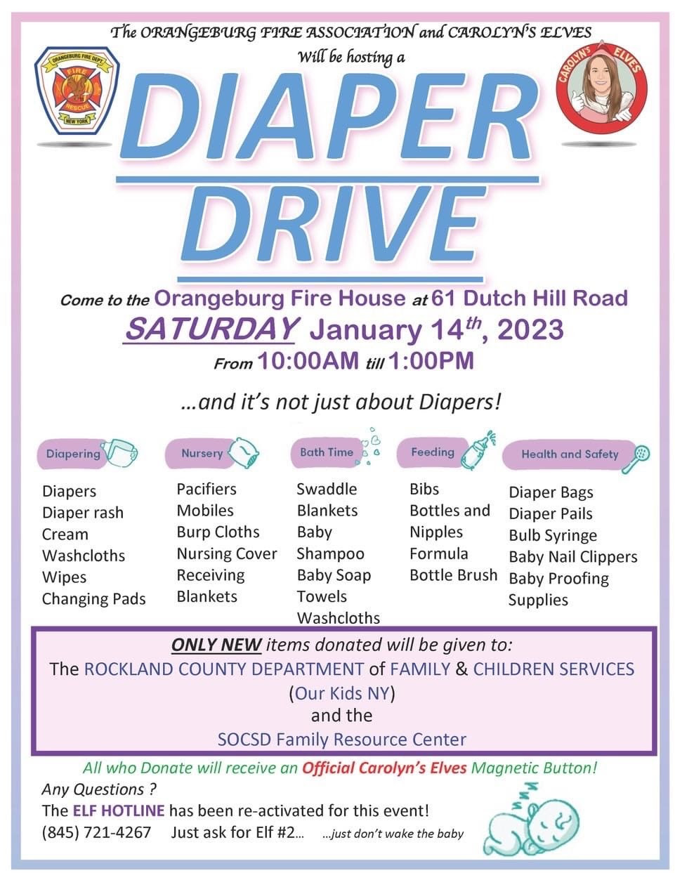 Diaper Drive at the Orangeburg Fire House - Rockland News - No paywall ...