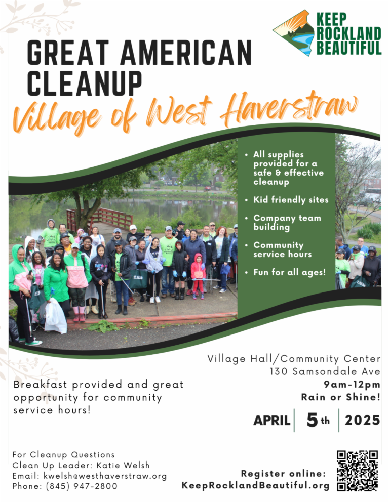West Haverstraw to participate in Great American Cleanup - Rockland ...
